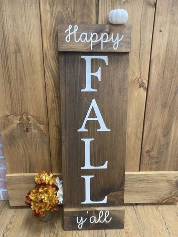Happy Fall y'all 36"Shutter Sign – Words on Wood