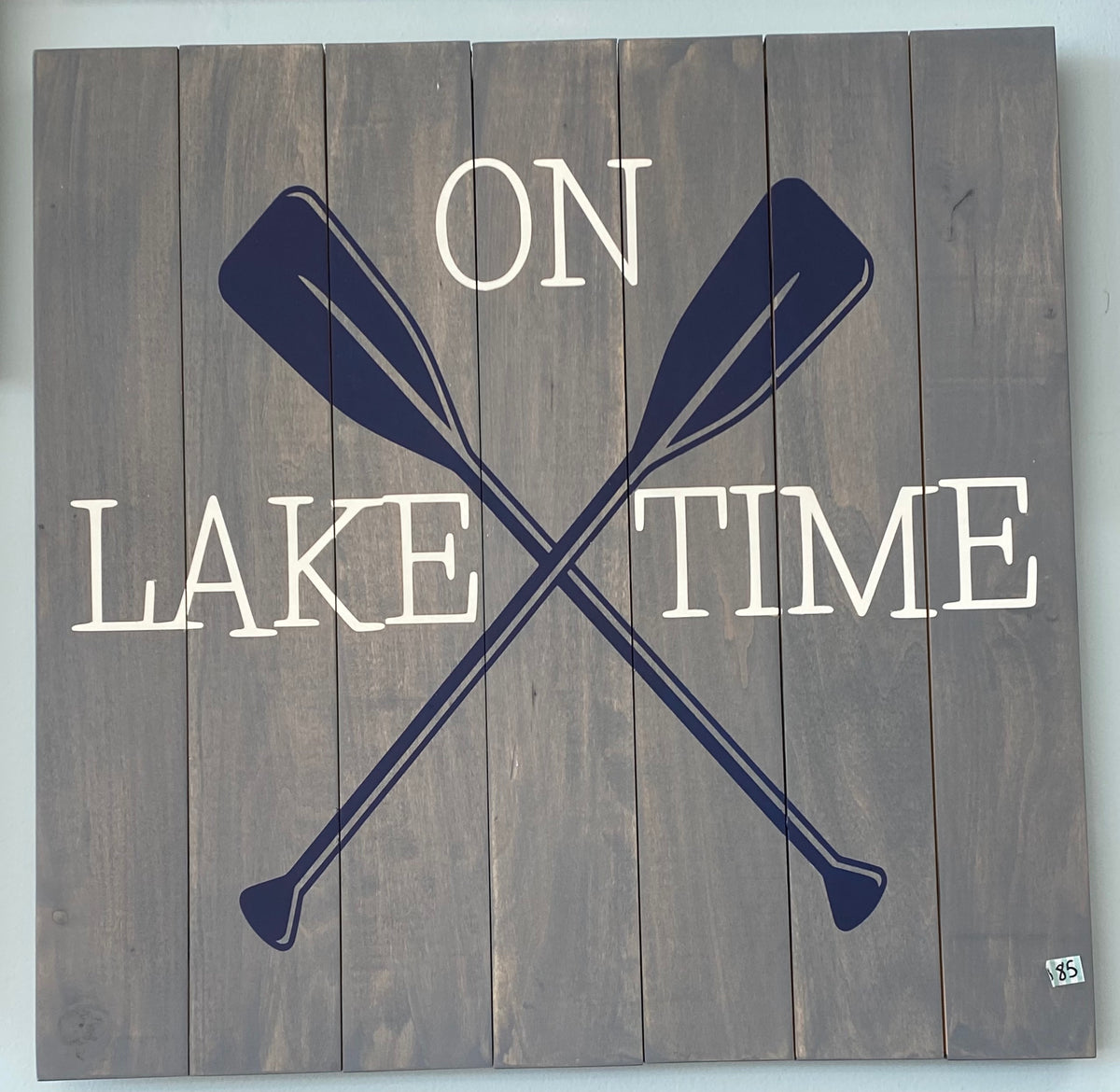 On Lake Time sign – Words on Wood