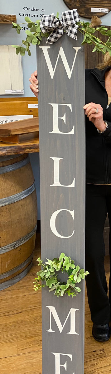 5 ft WELCOME Sign – Words on Wood
